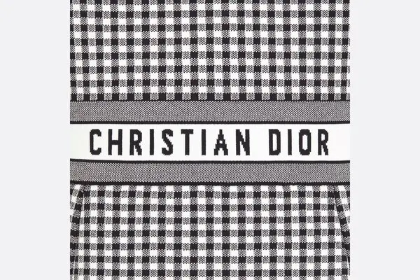 Dior Short Flared Dress With Checked Pattern
