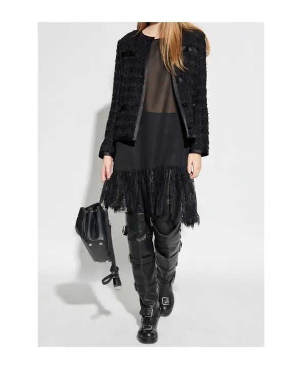 Dolce & Gabbana Tweed Blazer - Black