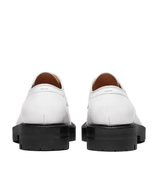 MAISON MARGIELA Ivory Tabi Derby Shoes With Thick Sole - White