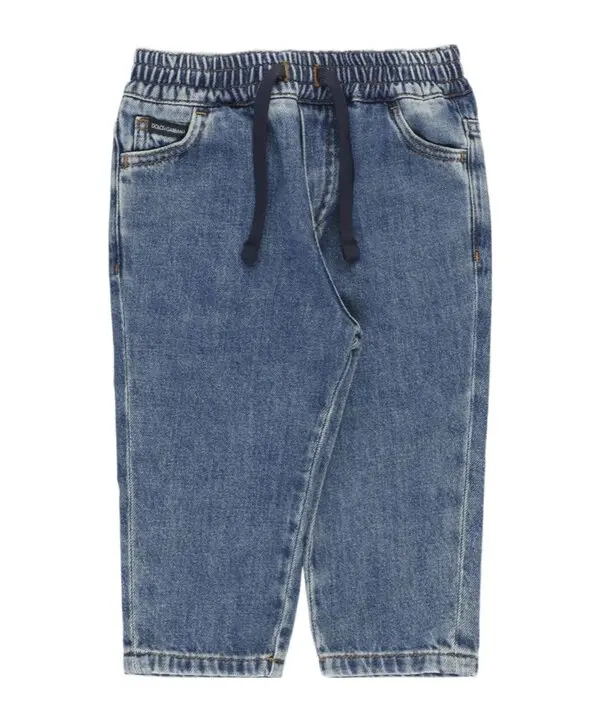 Dolce & Gabbana Elastic Waist Jeans - Blue