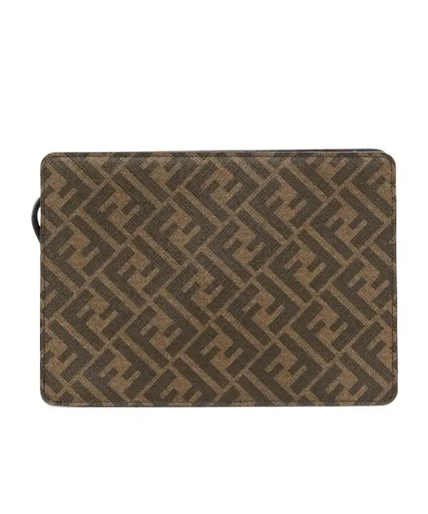 Fendi Squared Ff Standing Clutch Bag