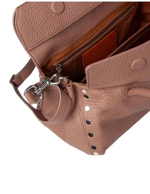 ZANELLATO Dotta Centauro S Hammered Leather Bag - Brown