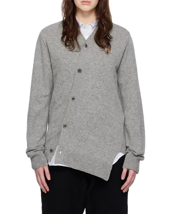 Comme Des Garçons Asymmetrical Knitted Cardigan