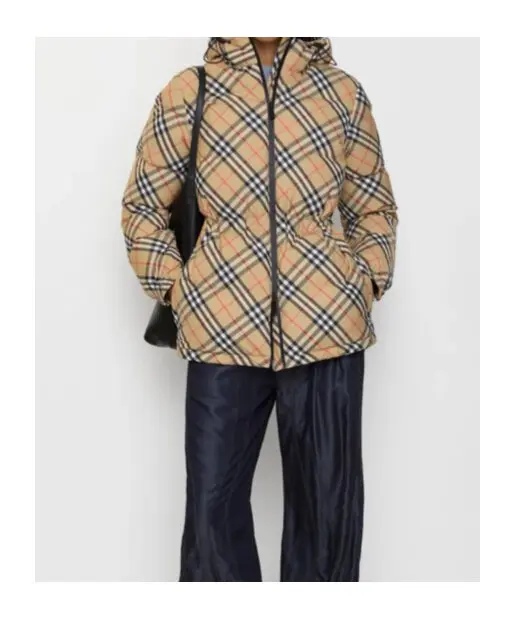 Burberry Checked Hooded Puffer Jacket