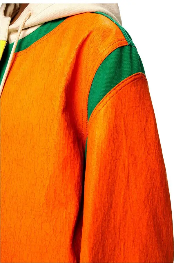 Loewe Color-blocked Coated Denim Parka