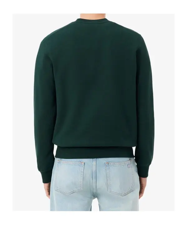 Lacoste Embroidered Crocodile Landscape Fleece Sweatshirt - Black