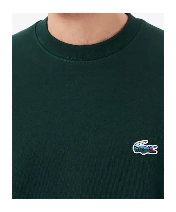 Lacoste Embroidered Crocodile Landscape Fleece Sweatshirt - Black