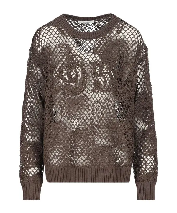 Max Mara Farea Crewneck Knitted Jumper - Dark Brown