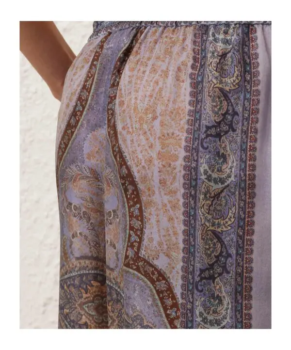 Zimmermann Wanderlust Relaxed Fit Printed Wide Leg Pants