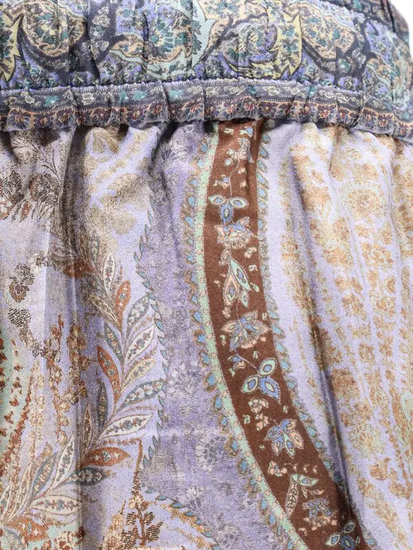 Zimmermann Wanderlust Relaxed Fit Printed Wide Leg Pants - Tapestry-blue-multi
