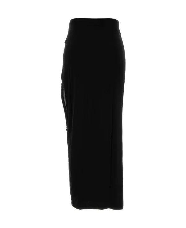 JEAN PAUL GAULTIER Ring Detail Draped Midi Skirt