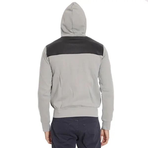 Emporio Armani Hooded Casual Jacket With Zipper Opening - Gray