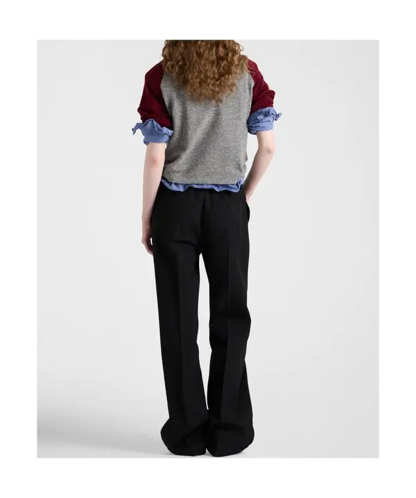 Prada Turn-up Hem Trousers - Black