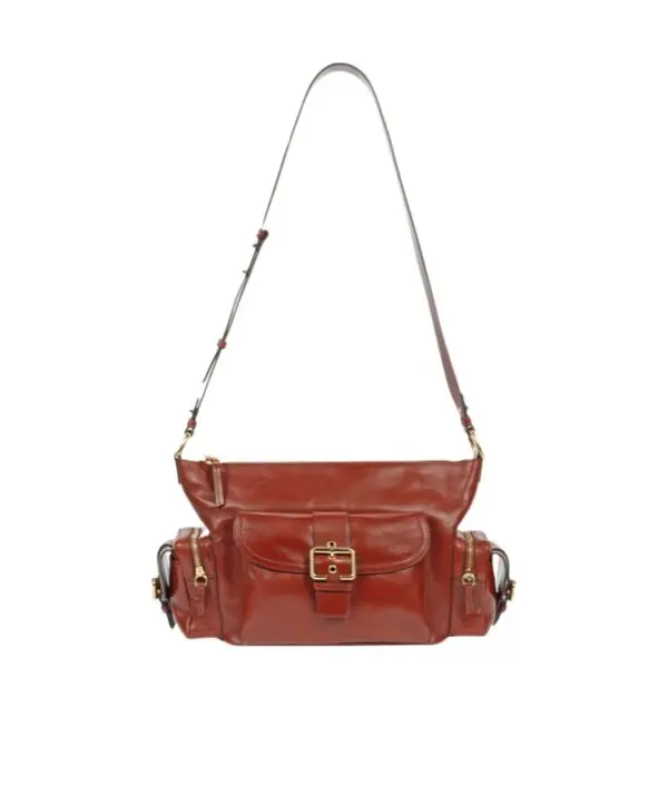 Chloé Camera Leather Crossbody Bag - Red