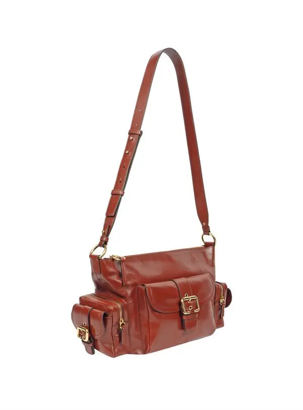 Chloé Camera Leather Crossbody Bag - Red
