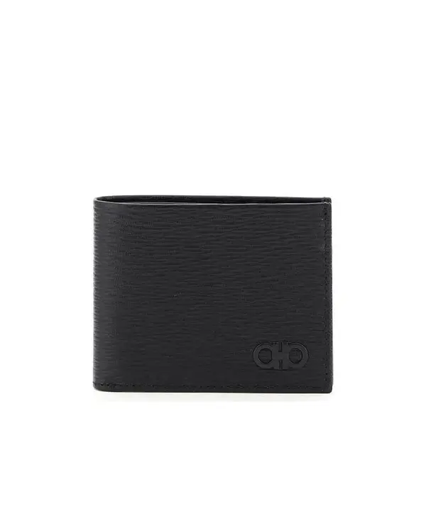 FERRAGAMO Gancini Bi-fold Wallet - Black