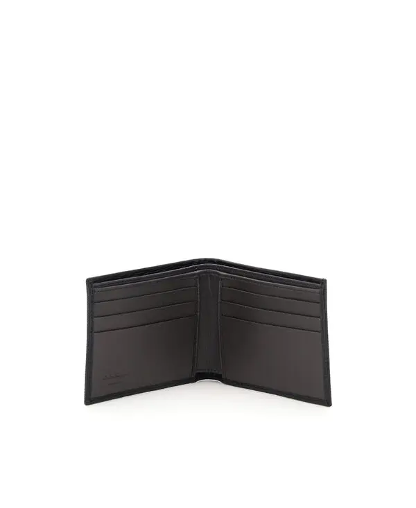 FERRAGAMO Gancini Bi-fold Wallet - Black