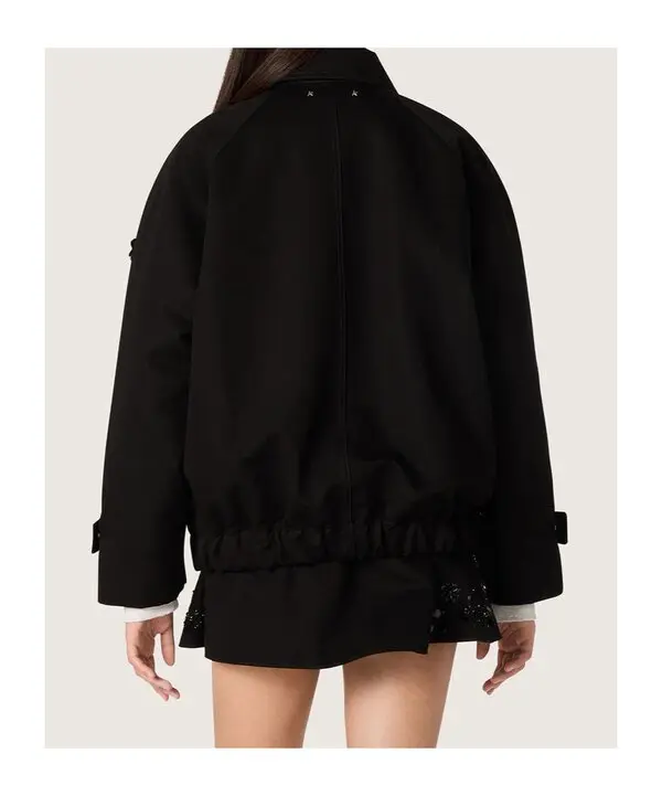 GOLDEN GOOSE Floral Sequin Embroidery Oversized Jacket