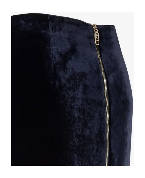 Fendi Velvet Zip Detail Maxi Skirt