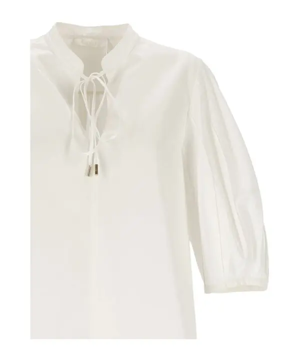Chloé Tie-detailed Tunic Shirt - Cream