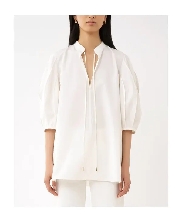 Chloé Tie-detailed Tunic Shirt - Cream