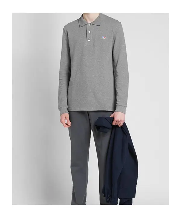 Maison Kitsuné Long-sleeved Polo Shirt