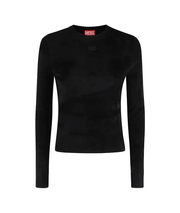 DIESEL® Long-sleeved Sweater With Embroidered Logo