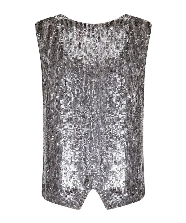 P.a.r.o.s.h Sequin Embellished V-neck Gilet