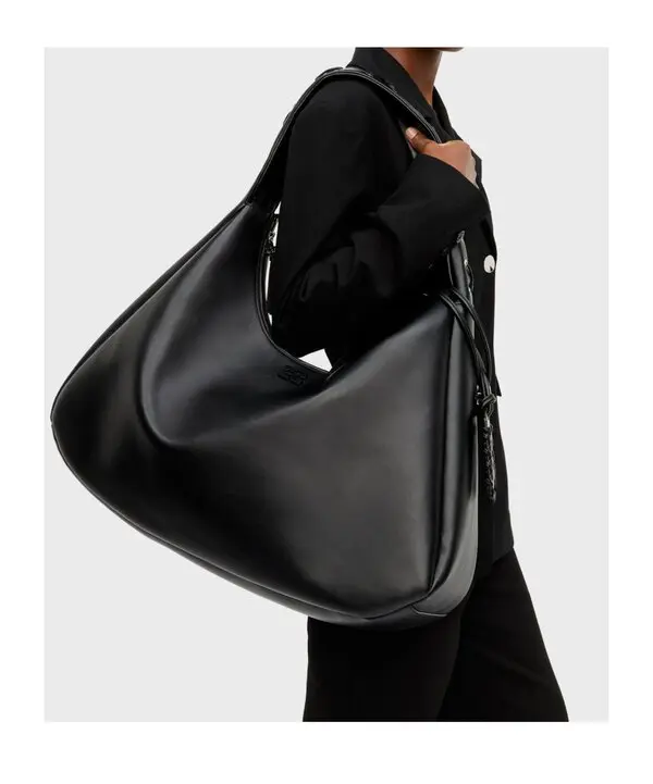 GANNI Oversized Hobo Bag - Black