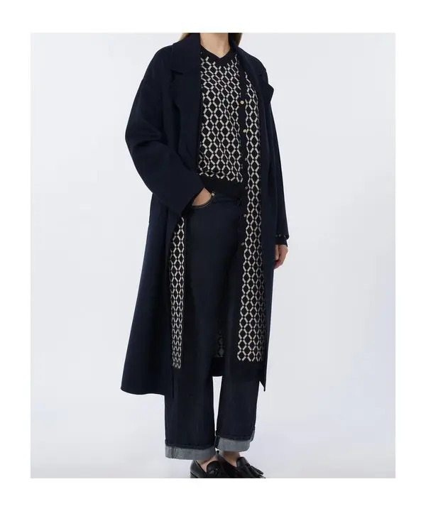 Max Mara Hobby Long Coat - Midnight Blue