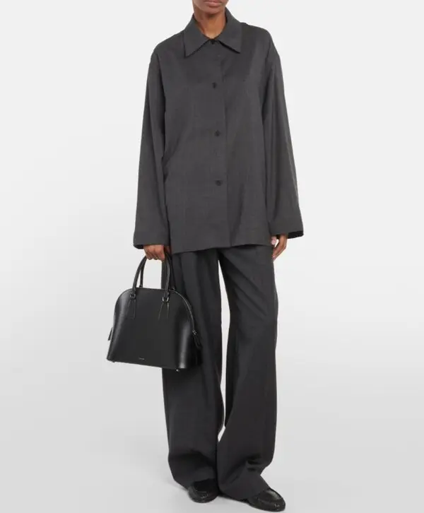 THE ROW Nina Leather Tote - Black
