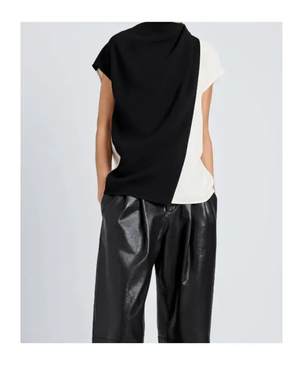 Proenza Schouler Elsa Drape-detail Blouse - Black