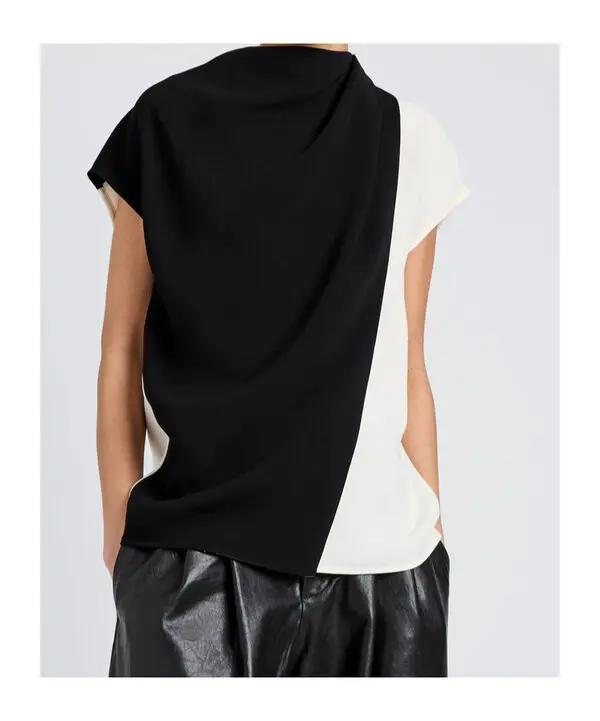 Proenza Schouler Elsa Drape-detail Blouse - Black