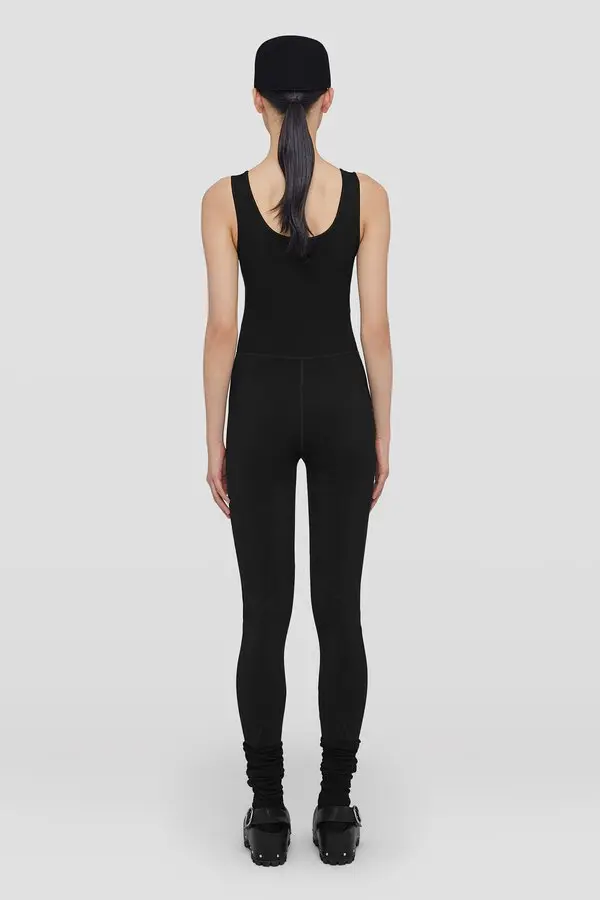 JIL SANDER Logo Printed Jersey Jumpsuit