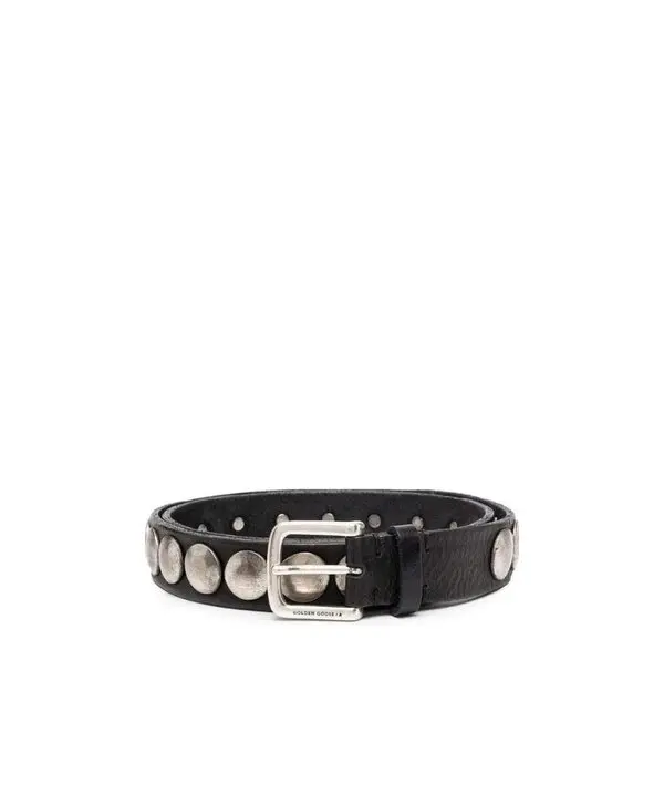 GOLDEN GOOSE Embellished Buckle Belt - Black
