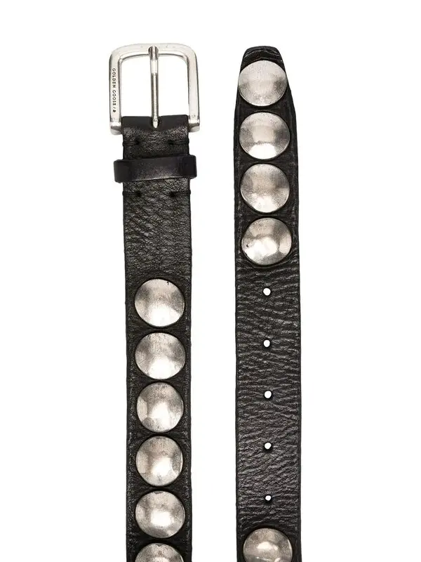 GOLDEN GOOSE Embellished Buckle Belt - Black