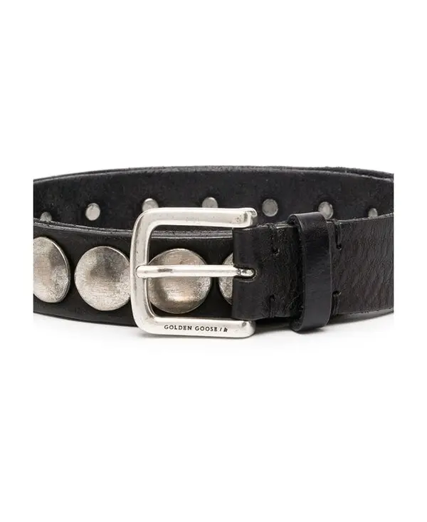 GOLDEN GOOSE Embellished Buckle Belt - Black