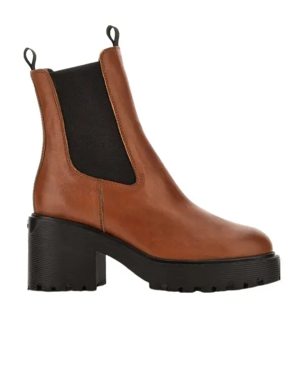Hogan High-heeled Boots With Elastic Side And Pull Ring
