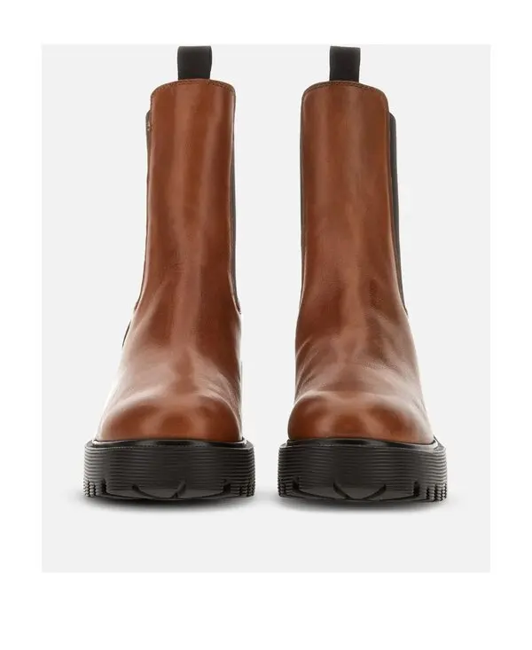 Hogan High-heeled Boots With Elastic Side And Pull Ring