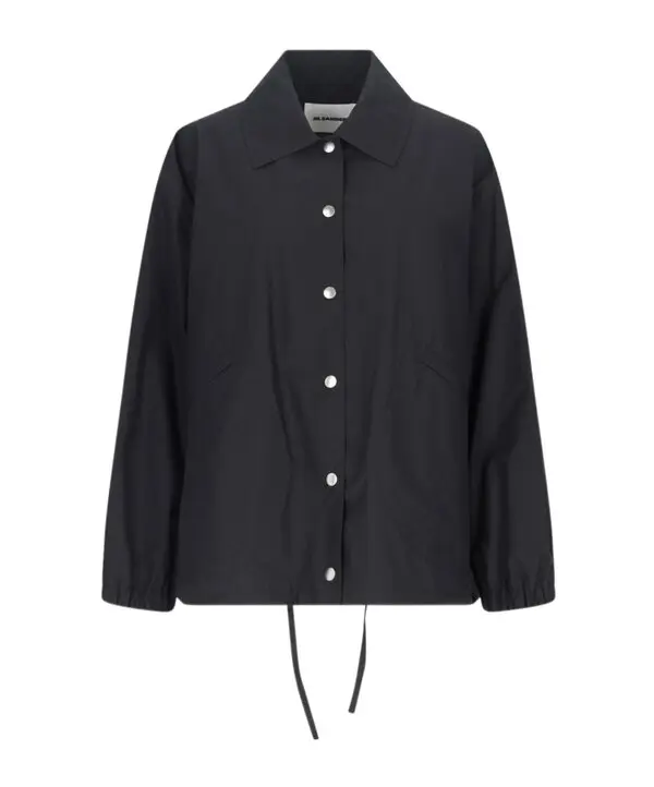 JIL SANDER Logo-printed Textured Jacket - Black