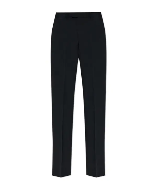 Alexander McQueen Creased Straight-leg Trousers - Black