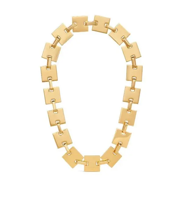 Celine Square Necklace In Brass With Gold Finish - Yellow