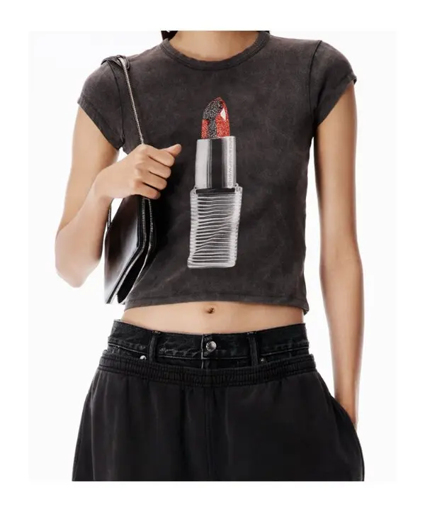 Alexander Wang Lipstick Print Crewneck T-shirt