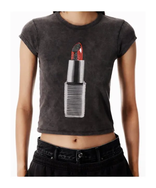 Alexander Wang Lipstick Print Crewneck T-shirt