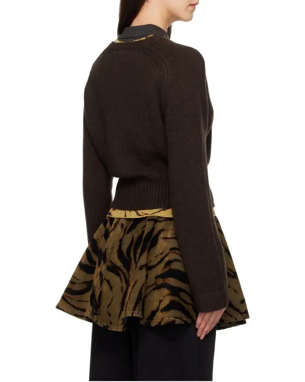 GANNI V-neck Long Sleeve Jumper