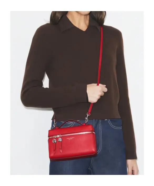 Tory Burch Romy Slim Top Handle Bag - Tory Red