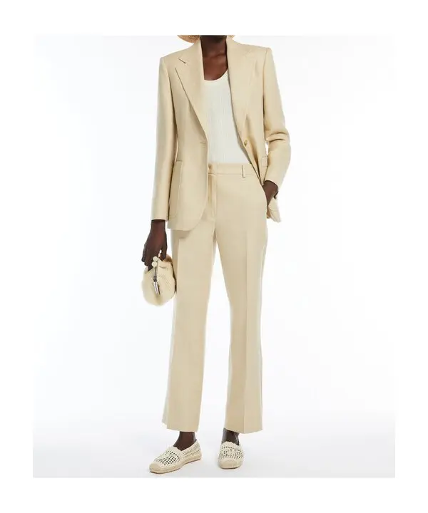 Max Mara Batavia Cotton And Linen Trousers