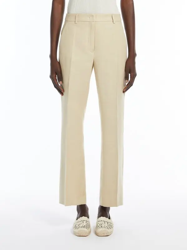 Max Mara Batavia Cotton And Linen Trousers
