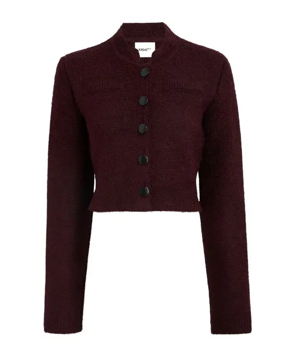 Khaite Cropped Knitted Jacket