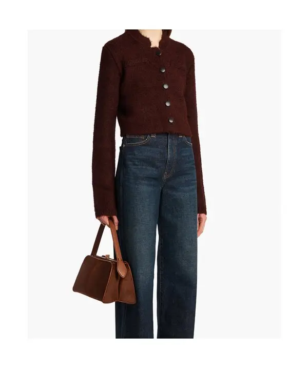 Khaite Cropped Knitted Jacket